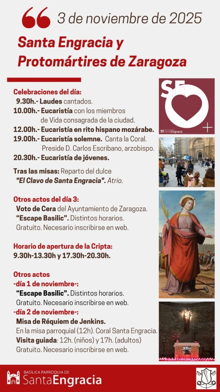 La basílica parroquia de Santa Engracia celebra a su patrona con un ...